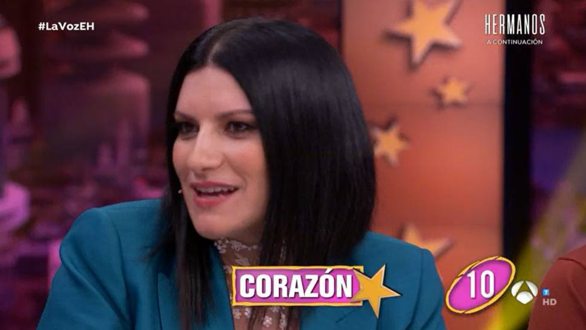 Laura Pausini corta ‘El Hormiguero’ al escuchar a Pablo Motos cantando ...