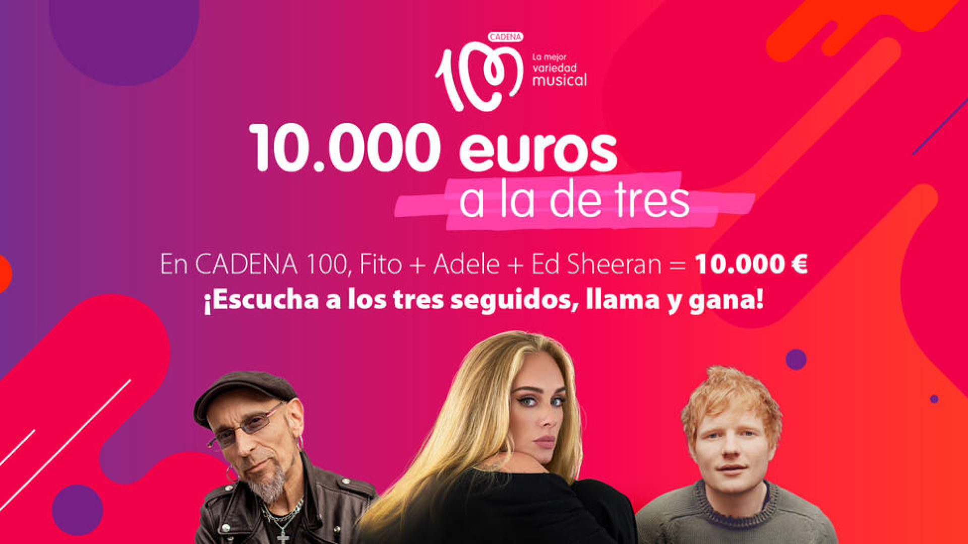 En CADENA 100, 10.000 euros a la de tres: cómo participar y ganar dinero